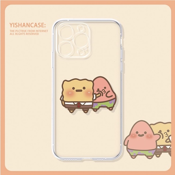 Spongebob Squarepants Phone Case Transparent Soft Iphone 13 Pro 11 Max ...