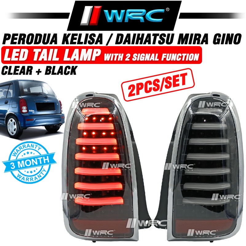 Perodua Kelisa / Daihatsu Mira Gino L700 Led Tail Lamp With 2 Signal Function ( Clear + Black ...