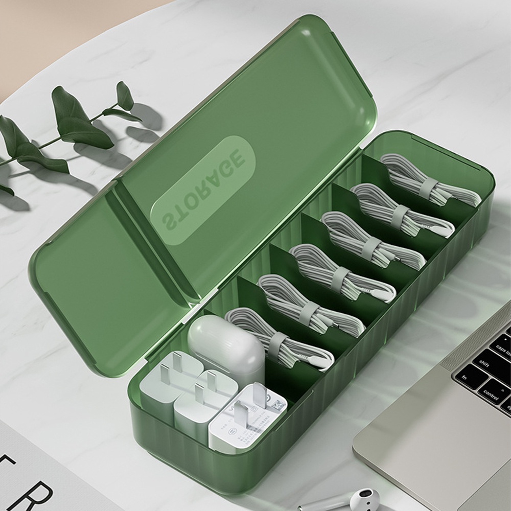 7 Grids Data Cable Headset Sorting Case Jewelry Stationery Storage Box ...