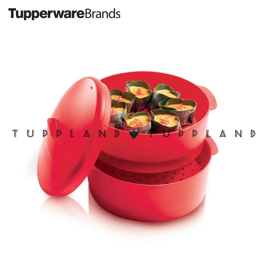 Tupperware Steam It 2 Layers -Red | Shopee Malaysia