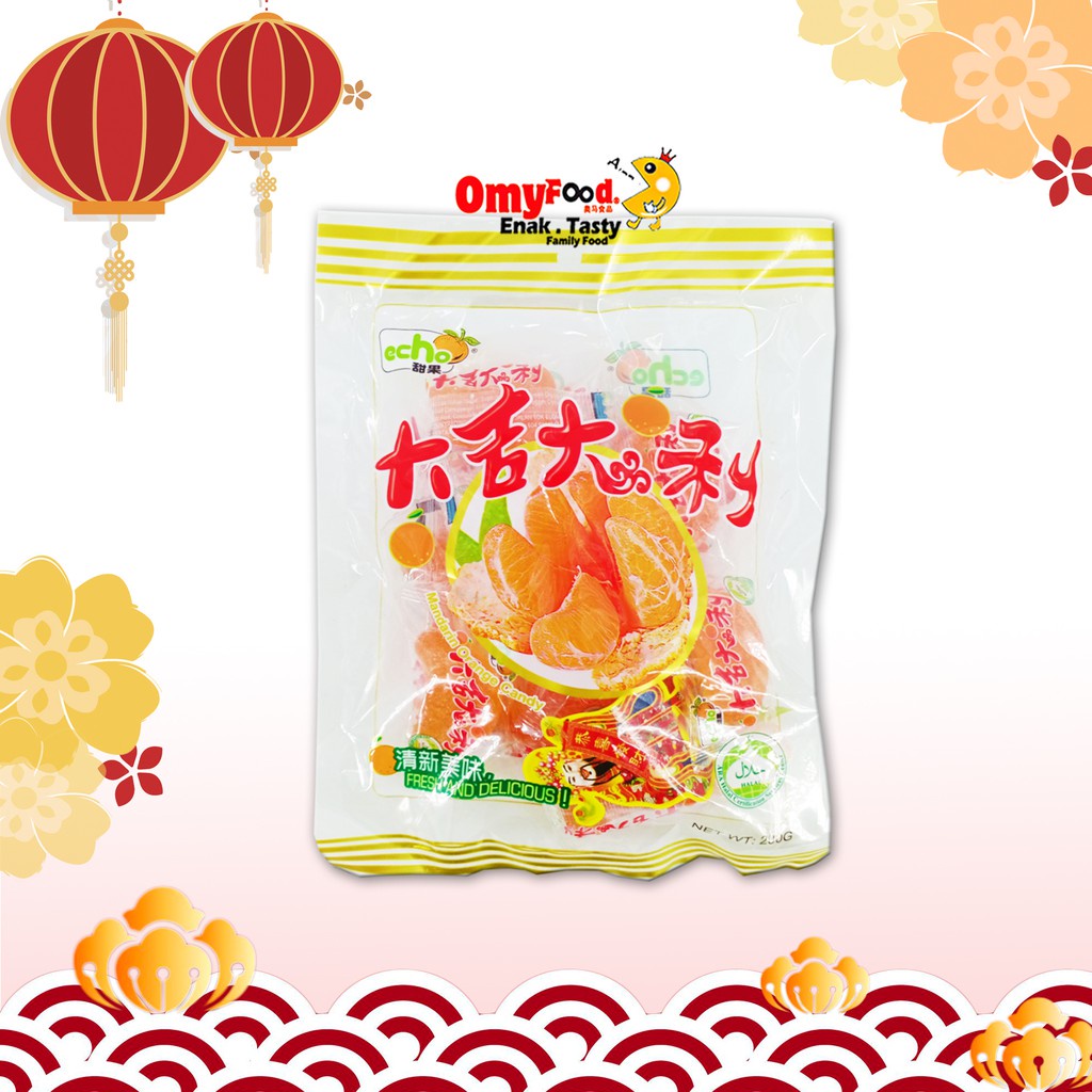 200g 大吉大利新年贺礼香橙软糖 Da Ji Da Li Chinese New Year Orange Jelly Candy ...