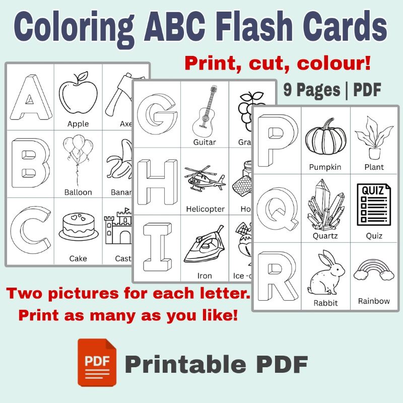 [PDF] COLOURING ABC FLASH CARDS (English) - Children Learning Preschool ...