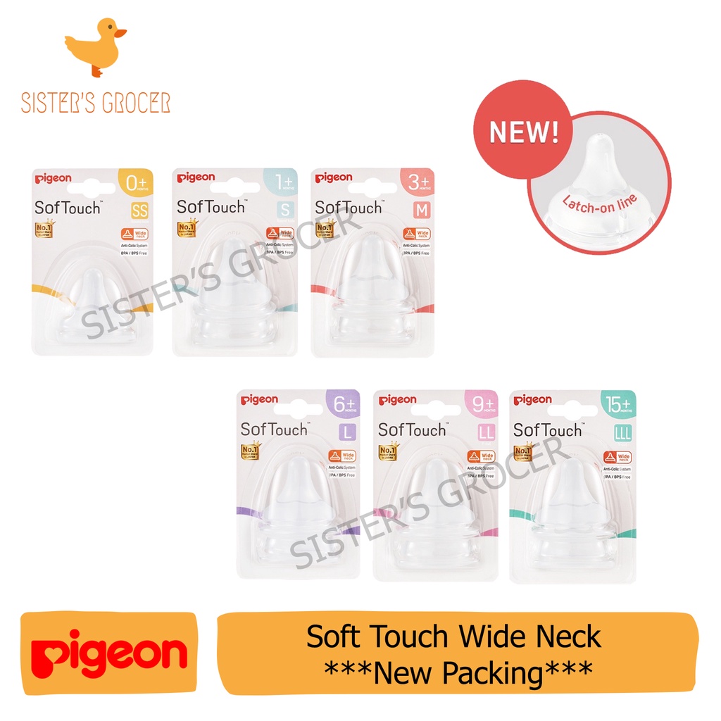 Pigeon Wide Neck Soft Touch Peristaltic Plus Teat/ Nipple ***New Packing*** | Shopee Malaysia