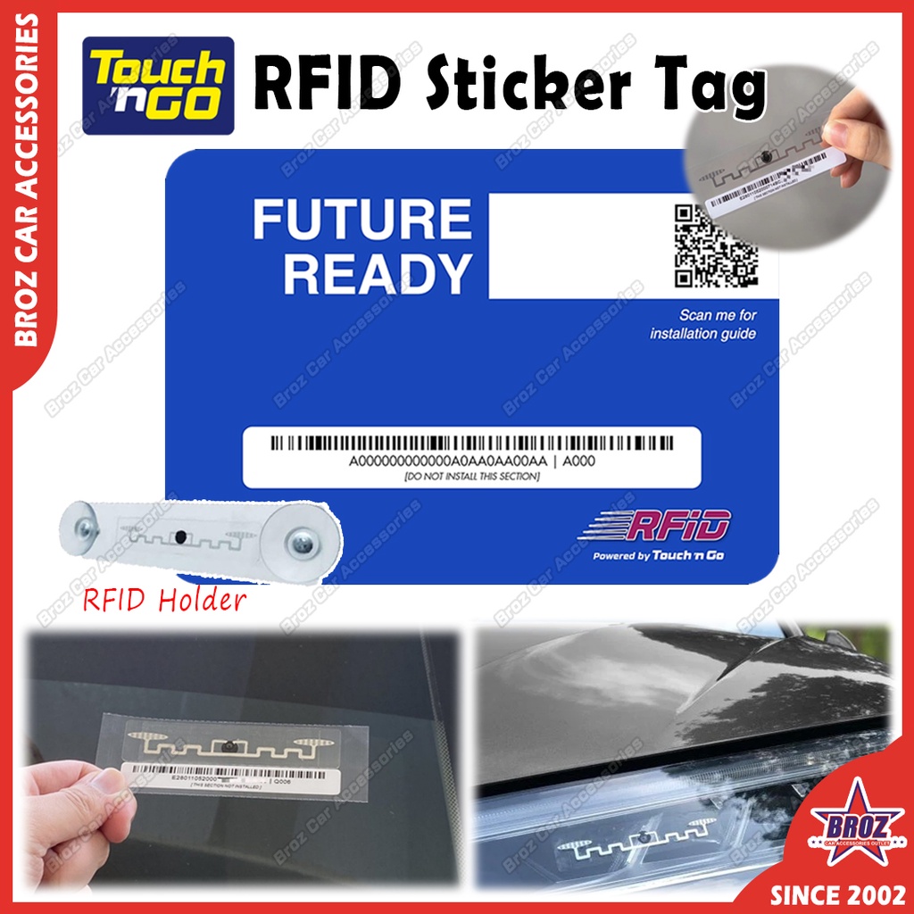 Ready Stock 🔥 Touch ‘n Go Self-Fitment (DIY) RFID Tag Sticker & Holder ...