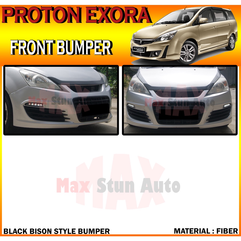 PROTON EXORA 2009-2020 BLACK BISON STYLE FRONT BUMPER (BLACK BISON V1 ...