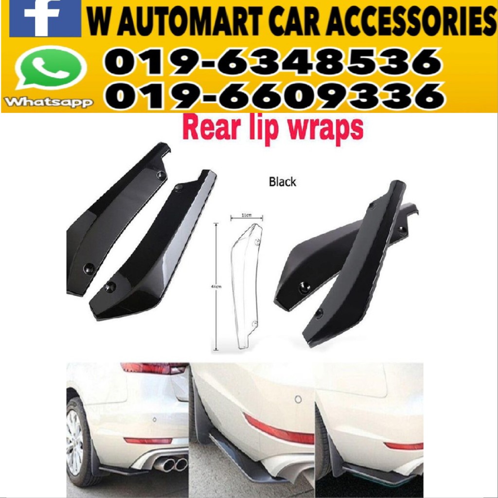 👉Universal Rear Lip Diffuser Glossy Black | Shopee Malaysia