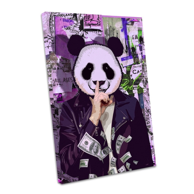 Smiling Panda/Human Canvas Picture Of A Confident Panda Head and ...