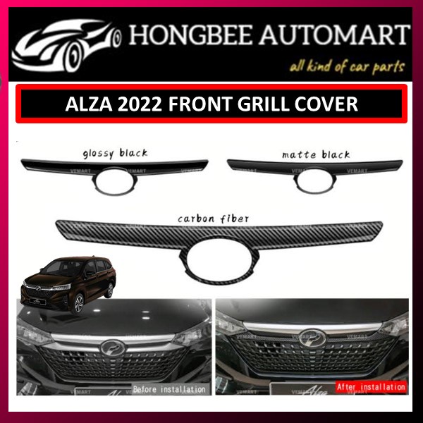 ALZA 2022-2024 D27A FRONT GRILL COVER / FRONT GRILL TRIM GARNISH CARBON ...