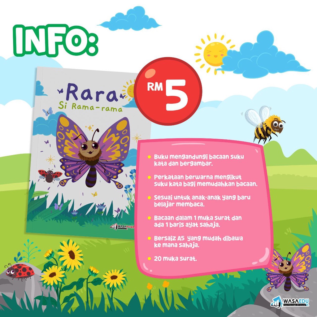 BUKU BACAAN PRA SEKOLAH CERITA PENDEK RARA SI RAMA-RAMA/PRE SCHOOL ...