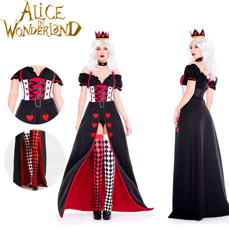 Alice In Stylish Wonderland The Red Queen Cosplay Costume Outfit ...