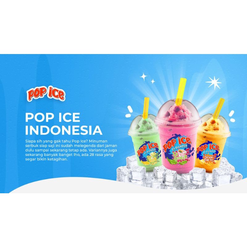POP ICE MILK SHAKE POWDER - Paket Ekonomis 25gram x 10sachet (Ready ...