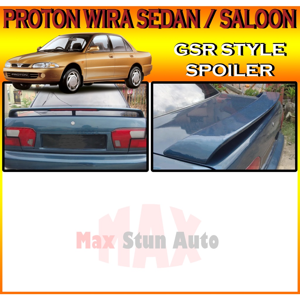 PROTON WIRA SEDAN SALOON GSR SPOILER WITH LED (GSR) REAR TURNK SPOILER ...