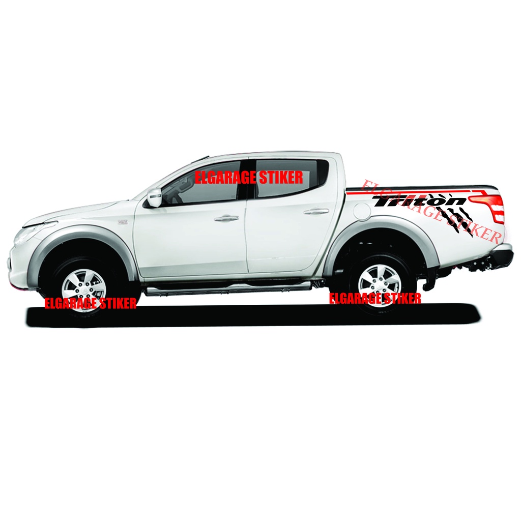 Mitsubishi triton Car Sticker cutting body triton Car body Sticker ...