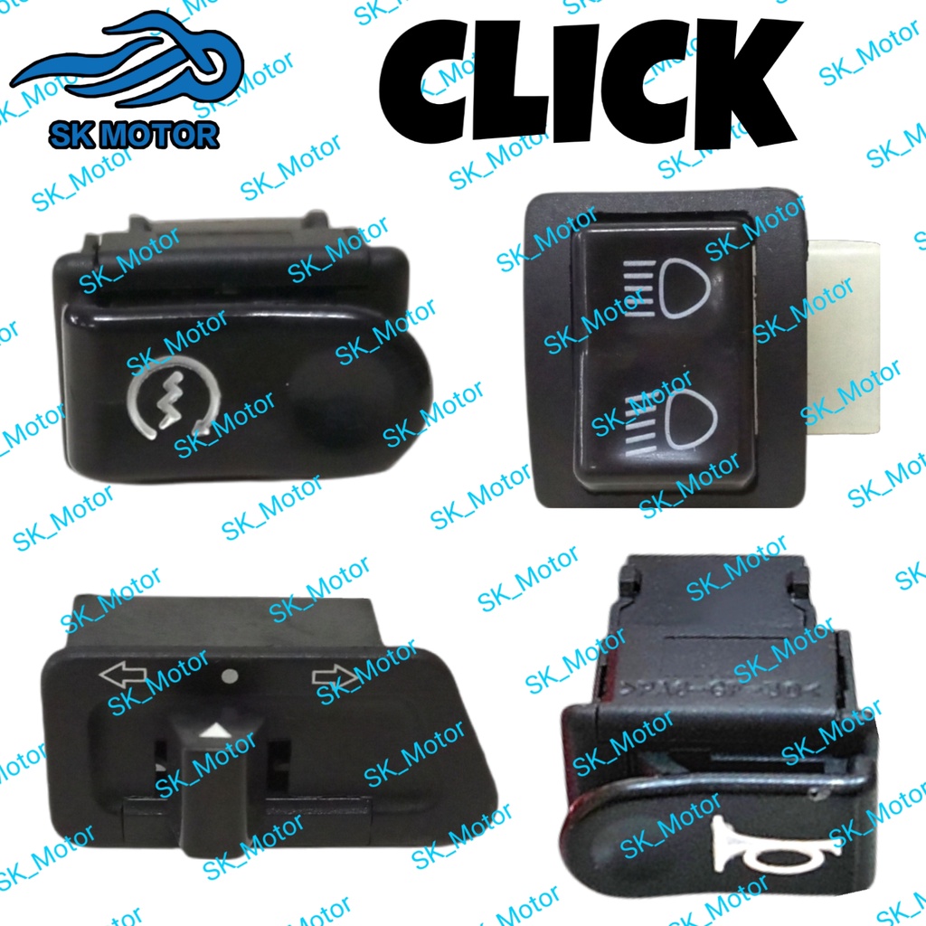 Honda CLICK 110 Button Starter Horn Hi Low Signal Cover Switch / Butang ...