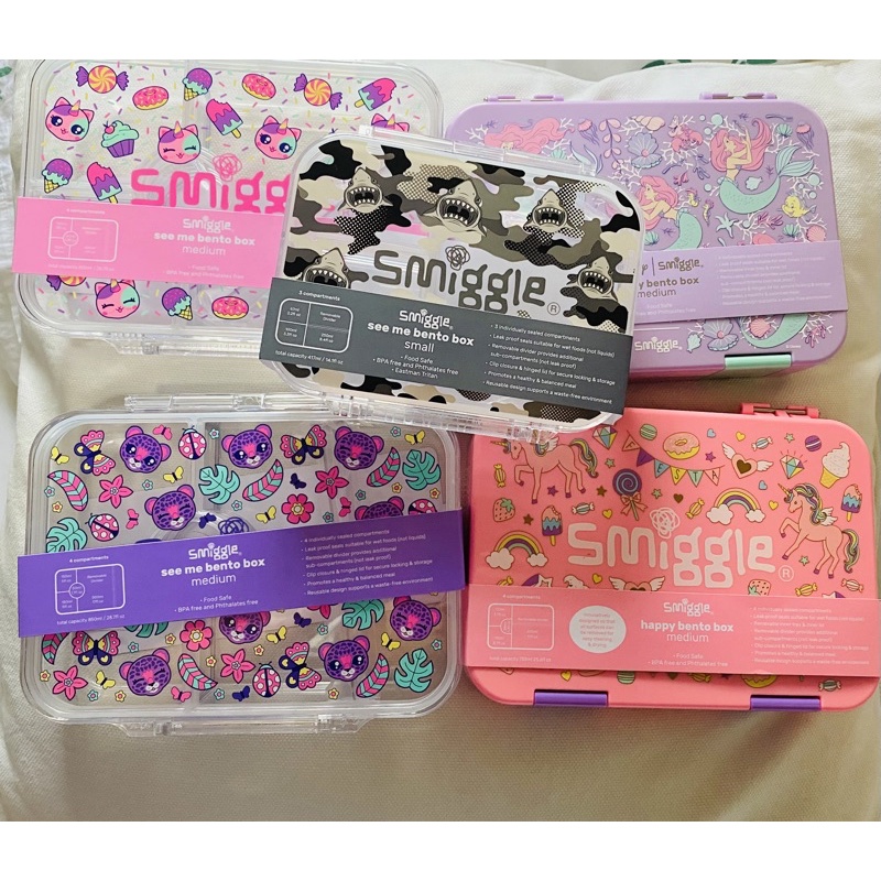 Smiggle Bento/ Duo/Trio Lunchbox (BPA free) | Shopee Malaysia