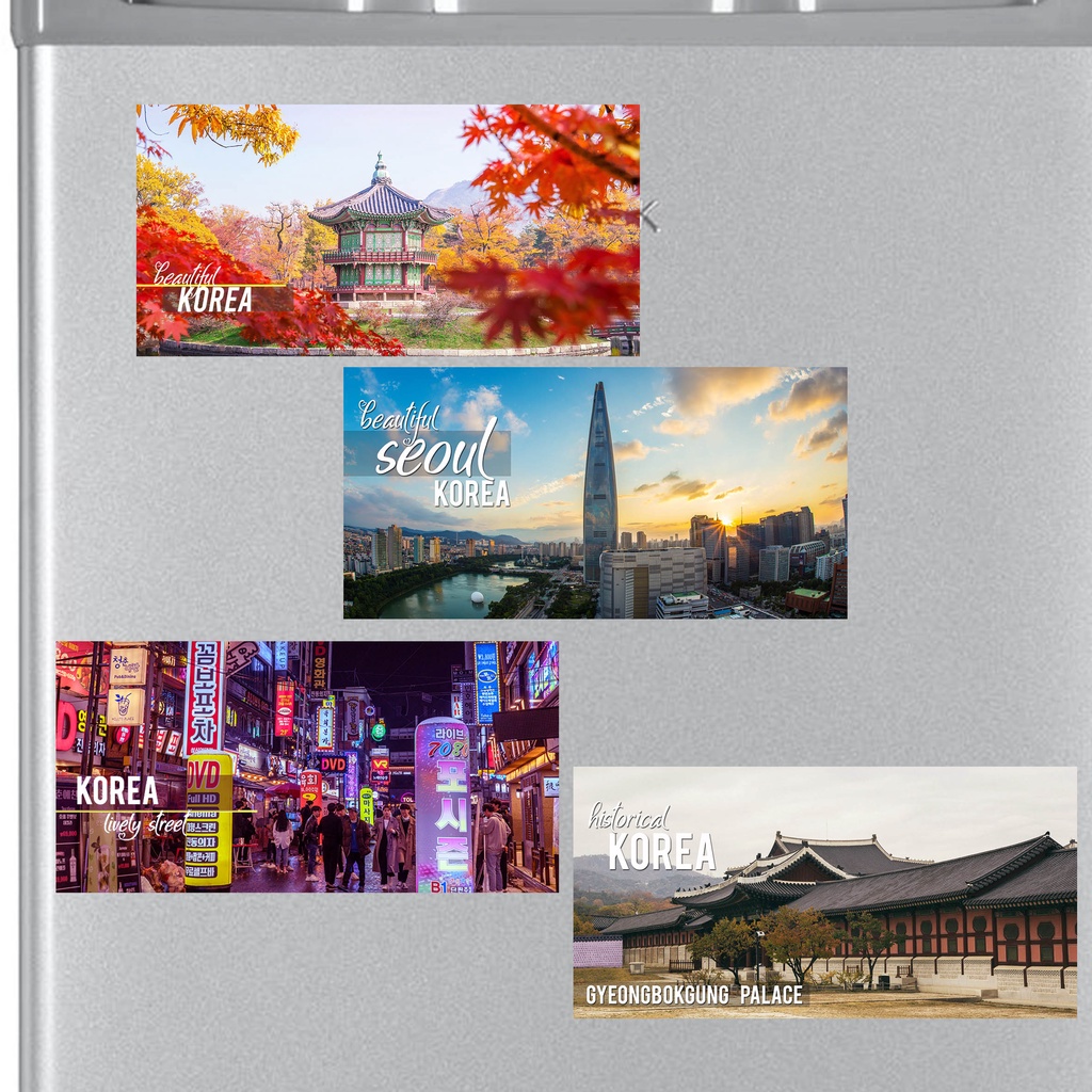Korea Seoul Gift Souvenir Fridge Magnet Sheet 10 cm x 5 cm | Shopee ...