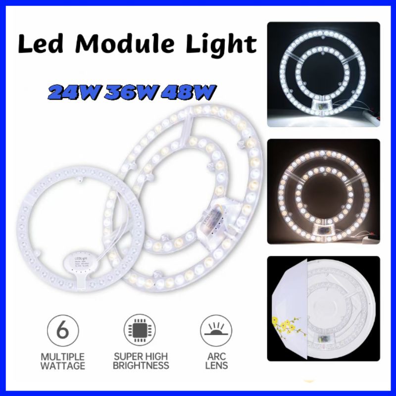 Ready Stock 24W 36W 48W LED Magnet Light Source Module Circular Tube ...