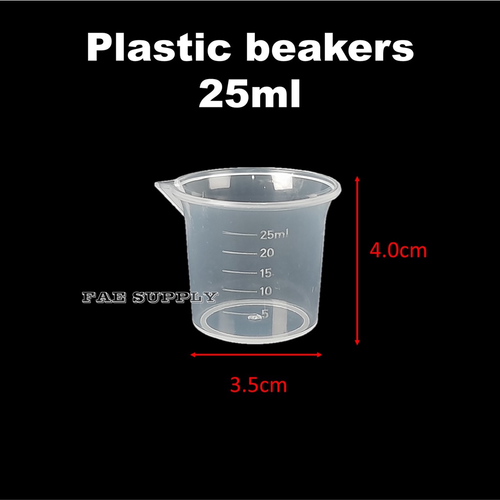 Beaker plastic PP 25/50/100/150/250 ml cc | Shopee Malaysia