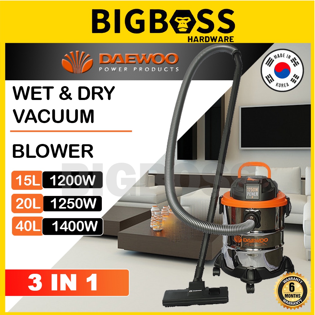 Daewoo 3in1 Pro Vacuum Cleaner Series | Mostaz Moto | 15L / 20L / 40L | Wet & Dry Vacuum Cleaner ...