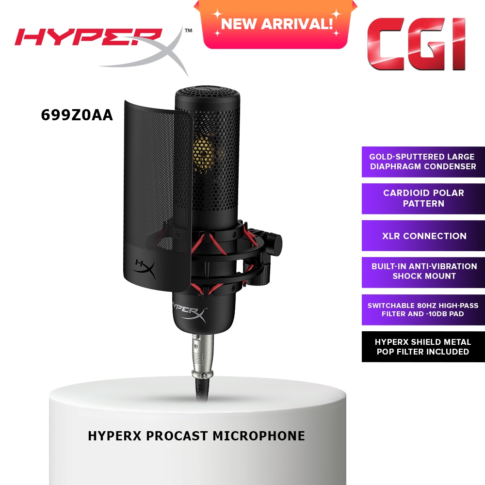 HyperX Procast Microphone with XLR Connection - 699Z0AA | Shopee Malaysia