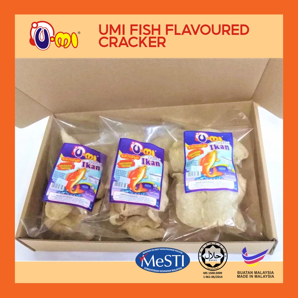 UMI Fish Flavour Crackers 75g X 3's | Shopee Malaysia