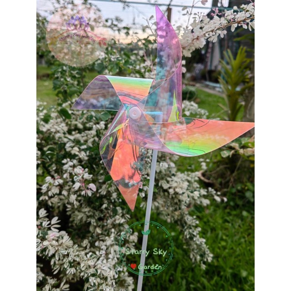 Dreamy colour windmill rod type Toy Kids garden decoration hiasan ...