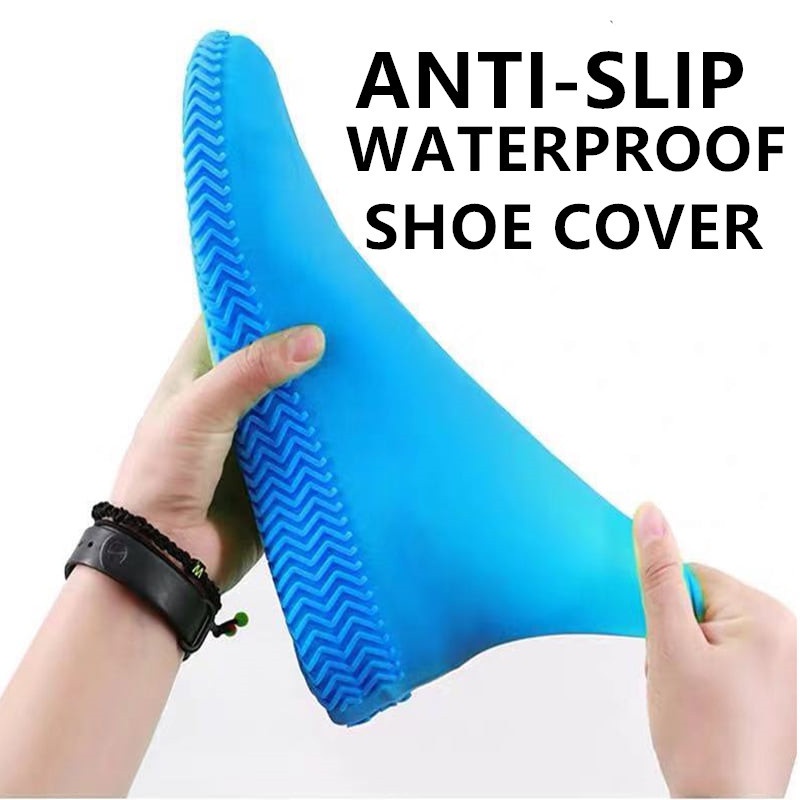 [Ready Stock] RainProof Rubber Elastic Slip On Shoe Cover//Waterproof ...