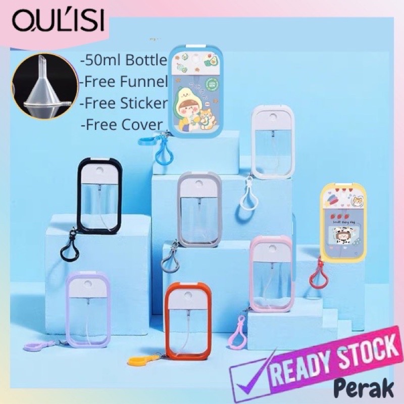 OULISI 50ml Spray Bottle 5in1 Pocket Card Mist Perfume Sanitizer ...