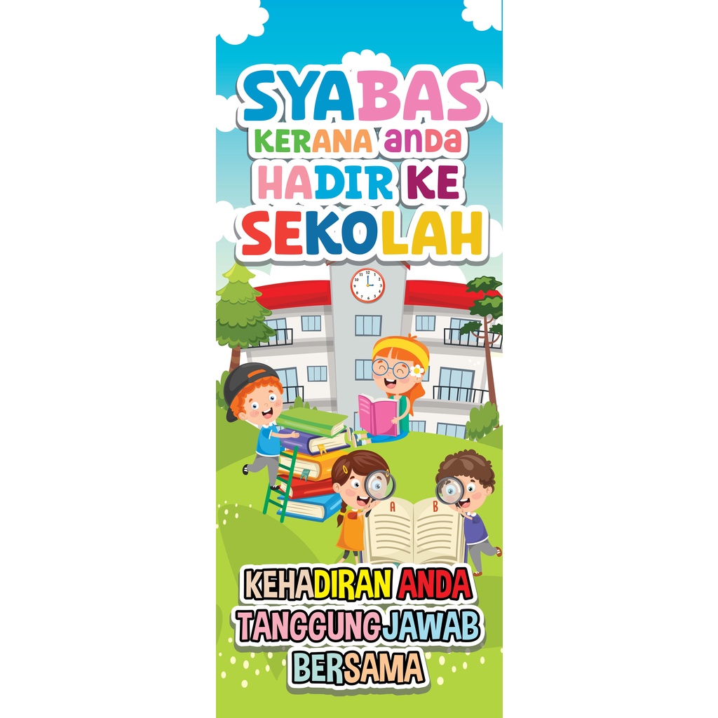 BUNTING SET KELAS / SELAMAT DATANG KE KELAS/ SYABAS HADIR KE SEKOLAH ...
