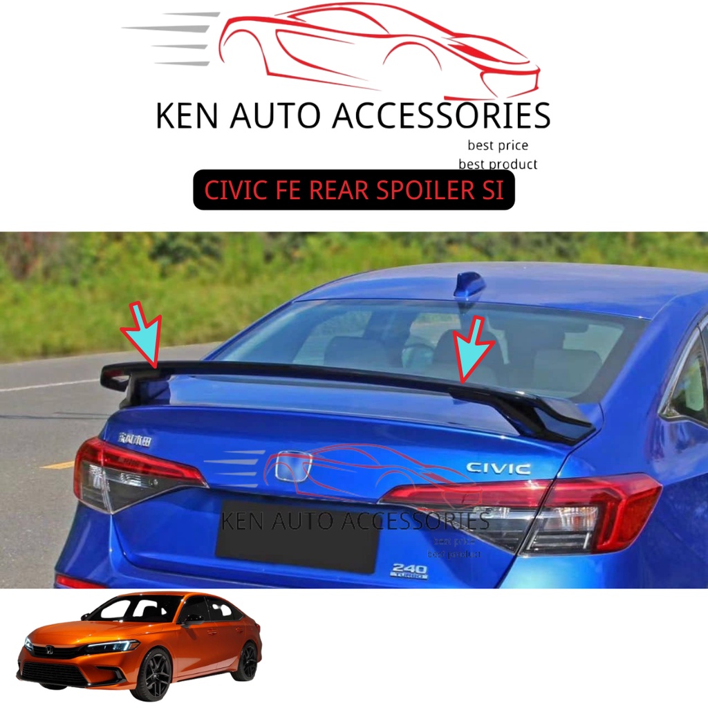 CIVIC FE 2022-2024 REAR SPOILER SI / 2022 REAR SPOILER SI DESIGN GLOSSY ...
