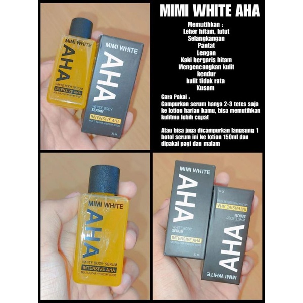 BODY SERUM WHITE MINI AHA(30ML) | Shopee Malaysia