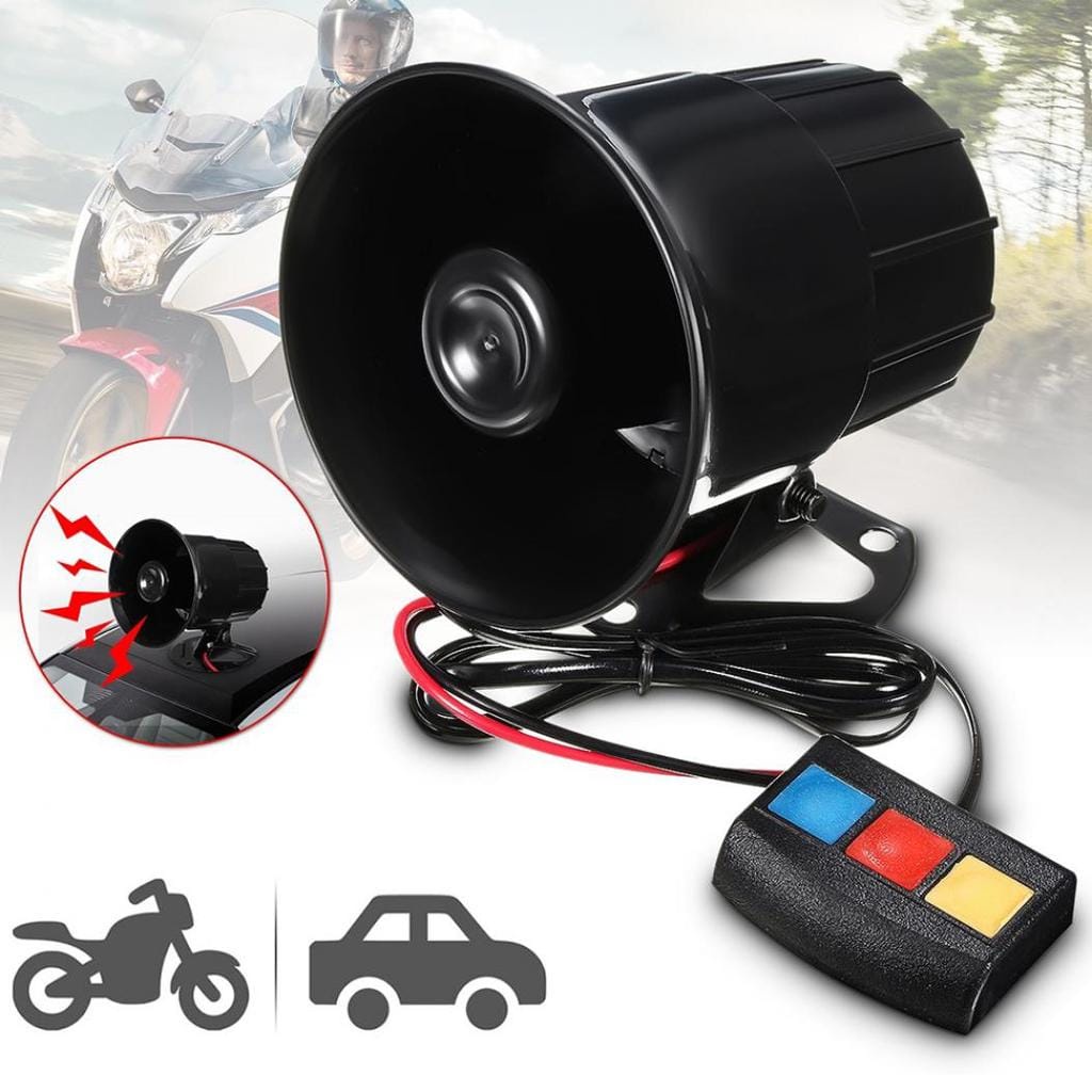 SUPER LOUD 12V 3 Tone Alarm Siren Horn Backup Buzzer System Police ...