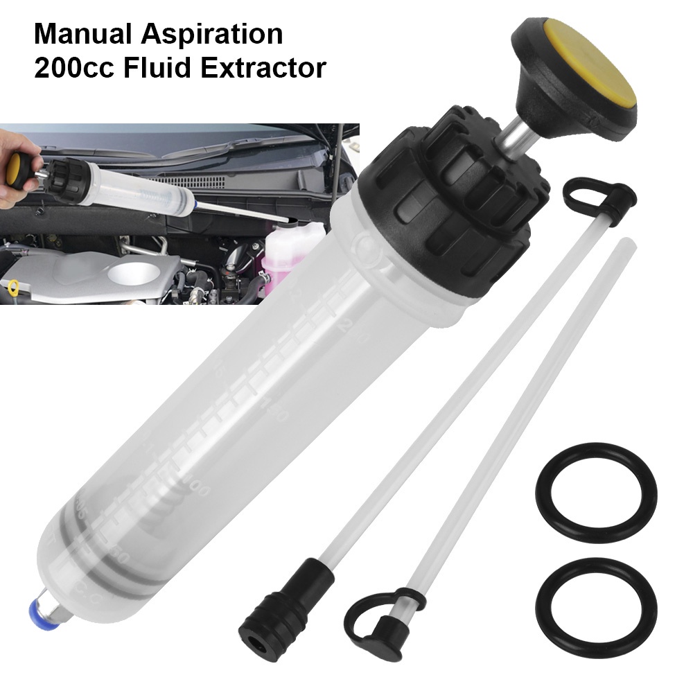 Car Oil Fluid Extractor Set 200cc Manual Gasoline Transfer Pump Filling ...