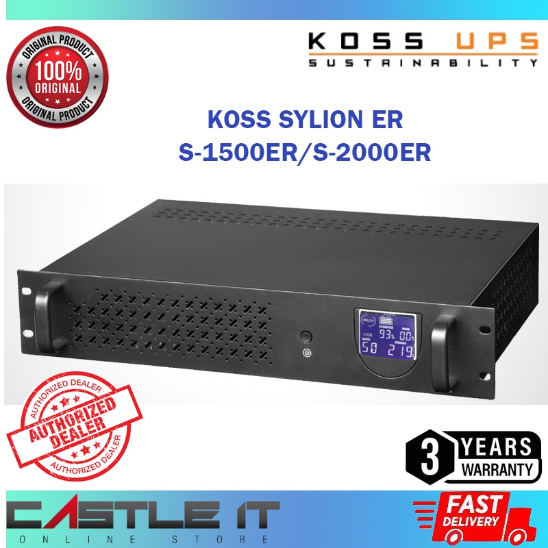Koss SYLION SMART UPS S-ER Series 1500VA 2000VA S-1500ER-RS232 / S ...