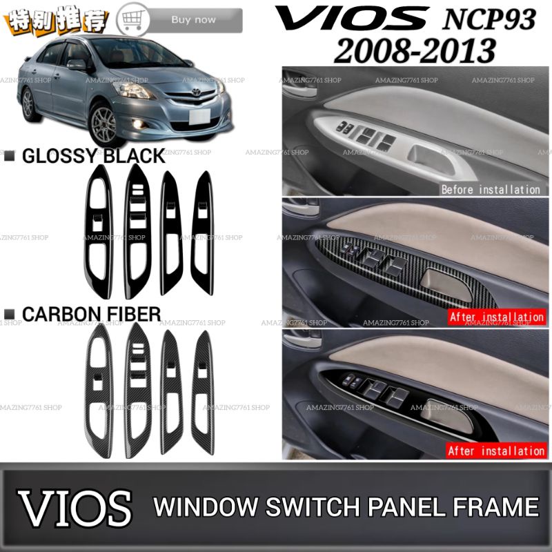 AMAZING TOYOTA VIOS DUGONG NCP93 2008-2013 POWER WINDOW SWITCH PANEL ...