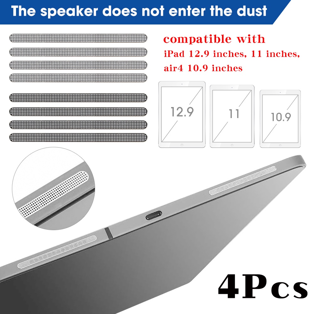 4PCS Metal Dustproof Net Stickers for iPad Pro 11" 12.9" Air 4 5 ...