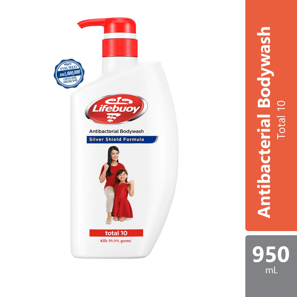 Unilever Lifebuoy Body Shower (950ml) - Total 10, Cool Fresh, Moisture ...