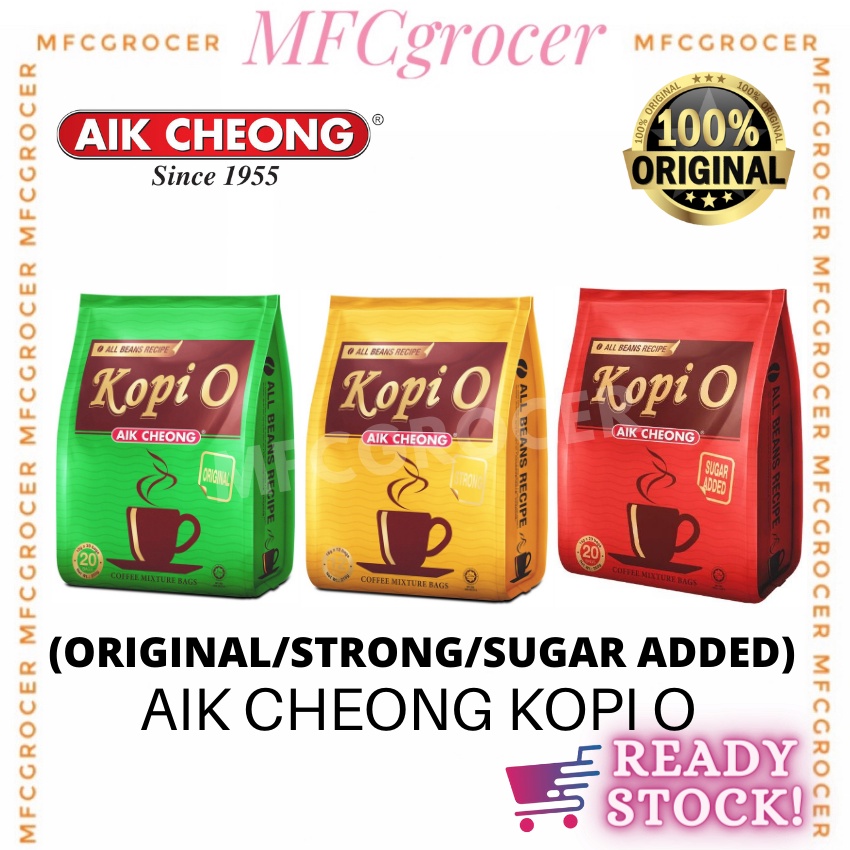 AIK CHEONG KOPI O (ORIGINAL / STRONG) (12's/20's /80 Sachets) | Shopee ...