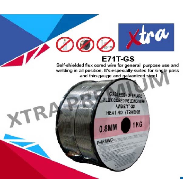 GASLESS FLUX CORED MIG WIRE E71T-GS - 0.8MM/1.0MM (1KG/ROLL) D100 (NO NEED USE GAS) #E71T-GS ...