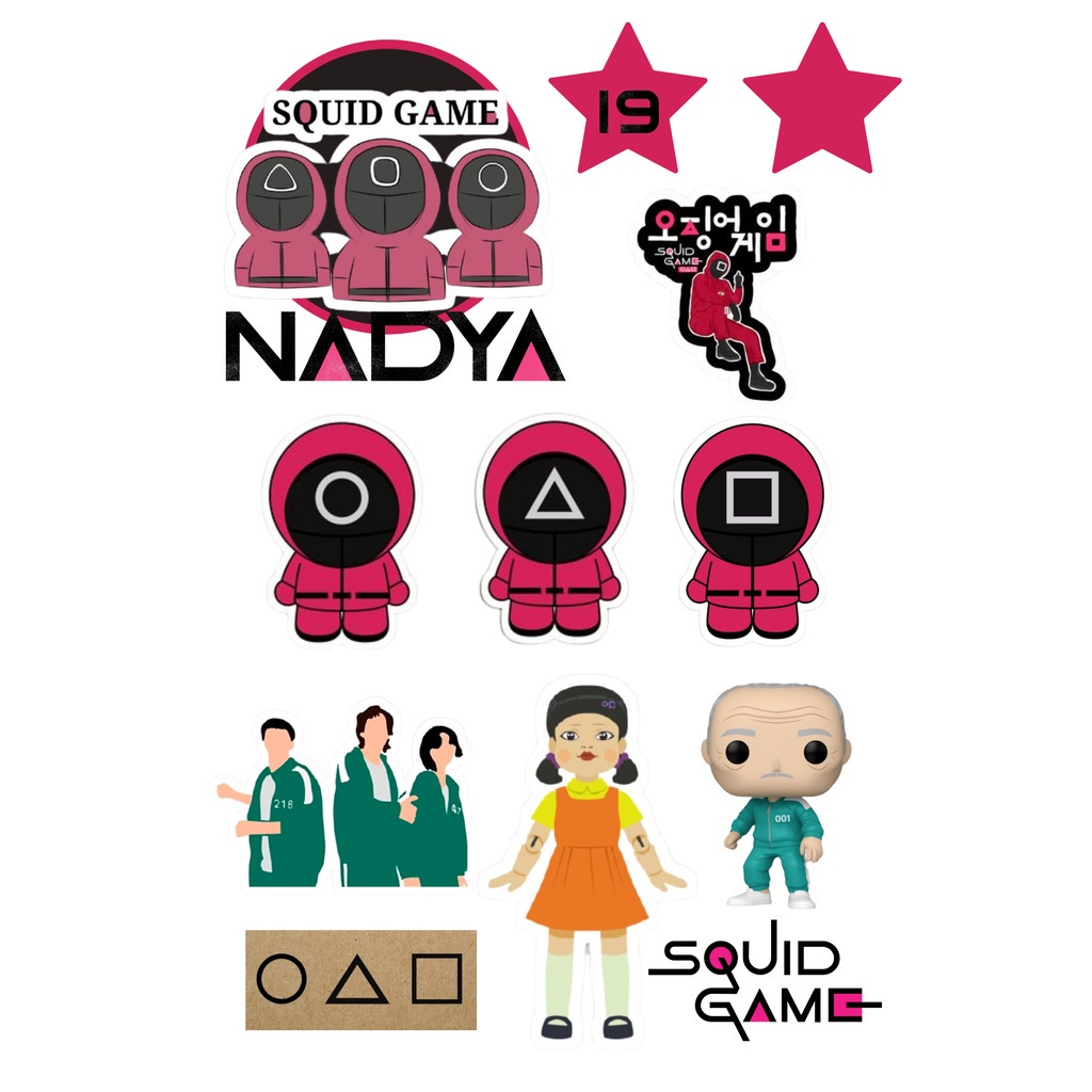 Squid Game Korean Custom Topper Birthday Cake | Shopee Malaysia