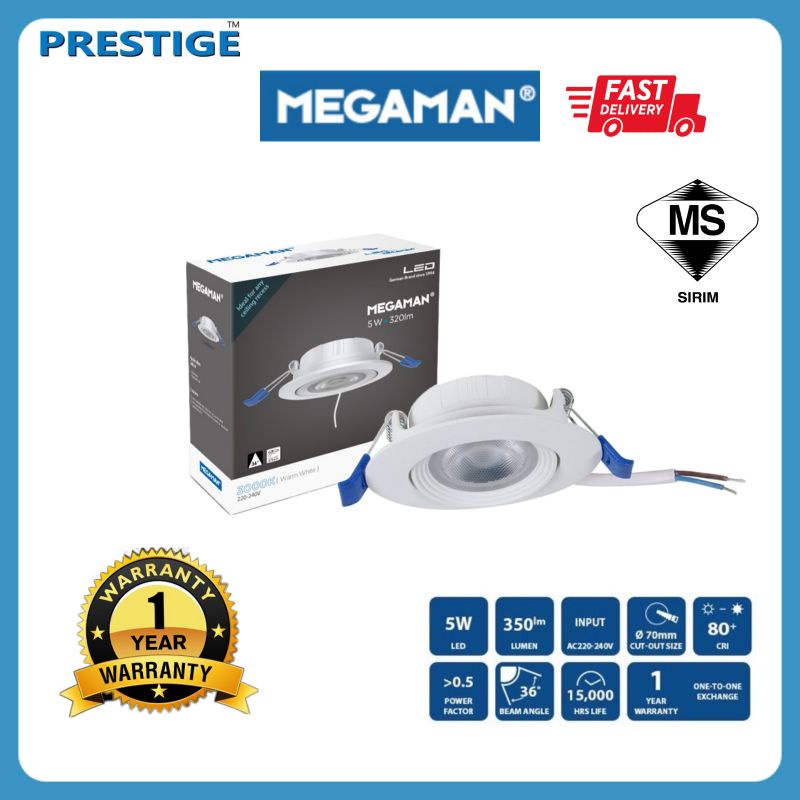MEGAMAN 3" 5W LED EYEBALL / SPOTLIGHT | Shopee Malaysia