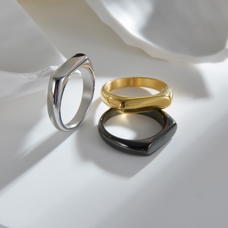 Brand new fashion 4mm flat plane ring,simple style men and women ...