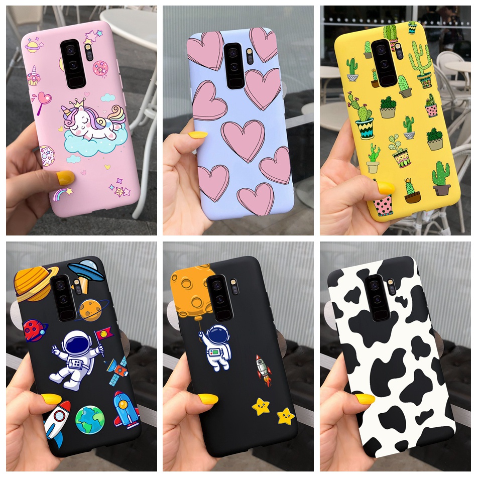 Samsung Galaxy S9+ SM-G965F / S9 SM-G960F Cute Astronaut Cactus Cartoon ...
