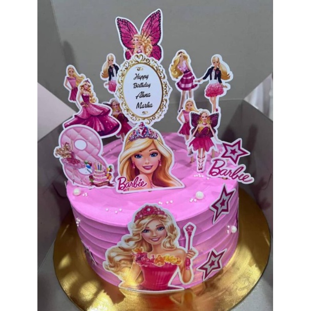 Cake topper tema barbie | Shopee Malaysia