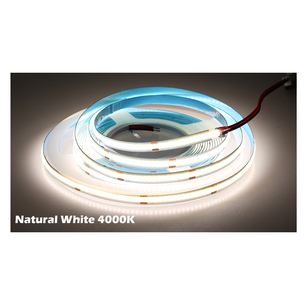 DC12V 24V 5M COB LED Strip High Density 320led/m 480led/m 528led/m ...