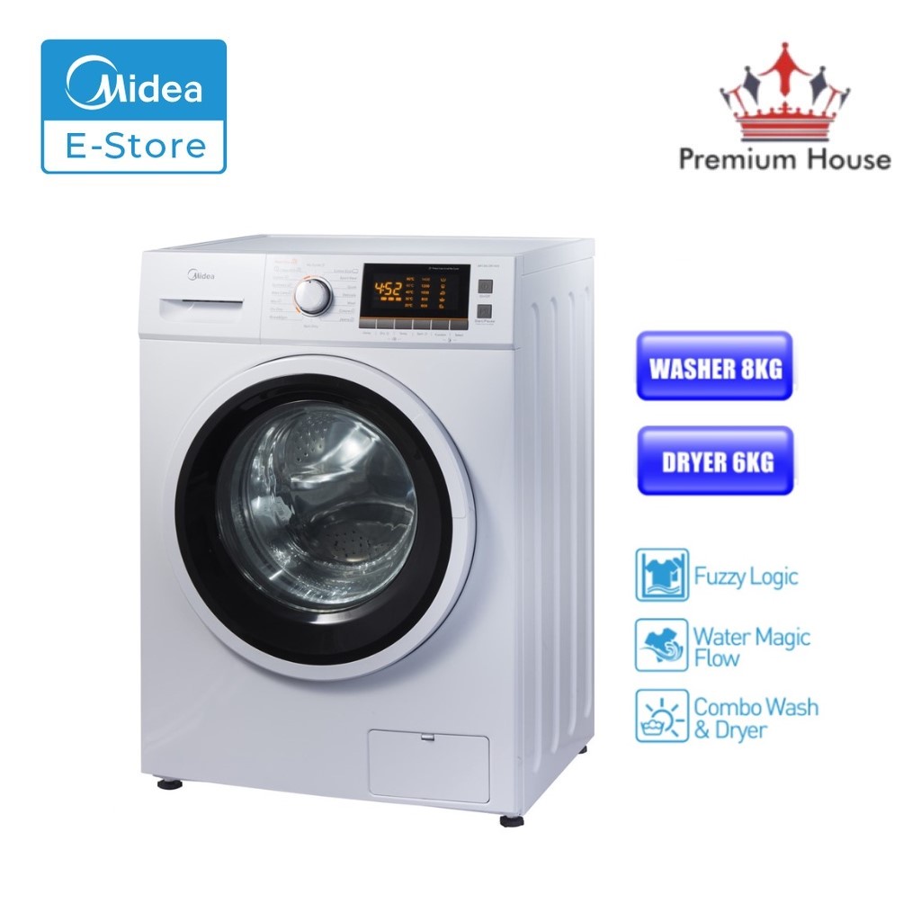 Midea MFC80-DR1400 Front Load Washer Dryer 8KG /6KG Combo 2 In 1 | Shopee Malaysia
