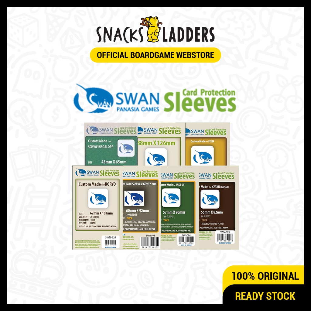 [Snacks & Ladders]【新天鵝堡 SWAN PANASIA】纸牌保护厚套 Card Protections Sleeves THICK | Shopee Malaysia