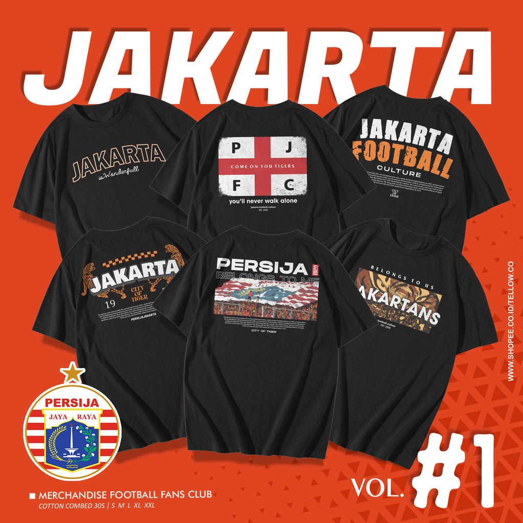 Catalouge - Persija 1928 Football Supporter T-Shirt - Jakmania - The ...