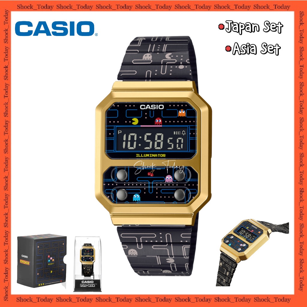 [Ready Stock] Casio x Pac-Man A100WEPC-1B / Japan Set / Asia Set ...