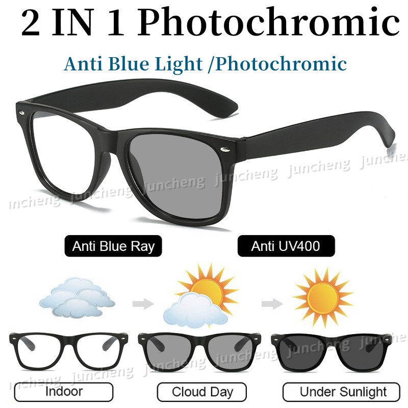 Photochromic Anti Radiation Glasses Fashion Women Men Blue Ray ...